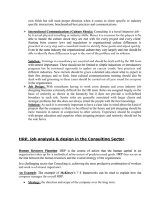 Basic human resource management report on consulting firms | PDF