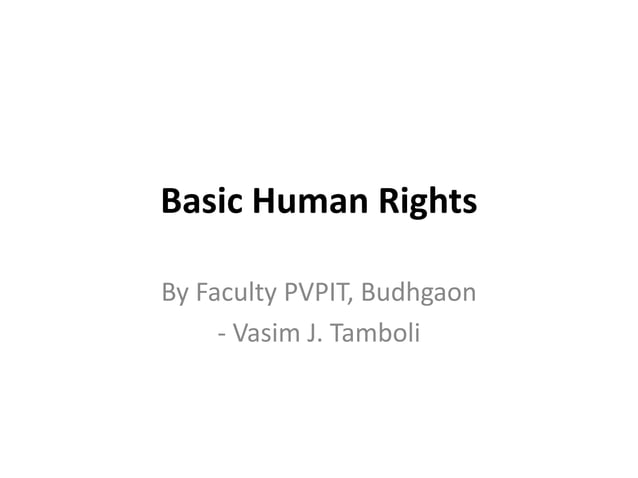 Basic Human Rights - unit -1.pptx | Hinduism | Religion & Spirituality
