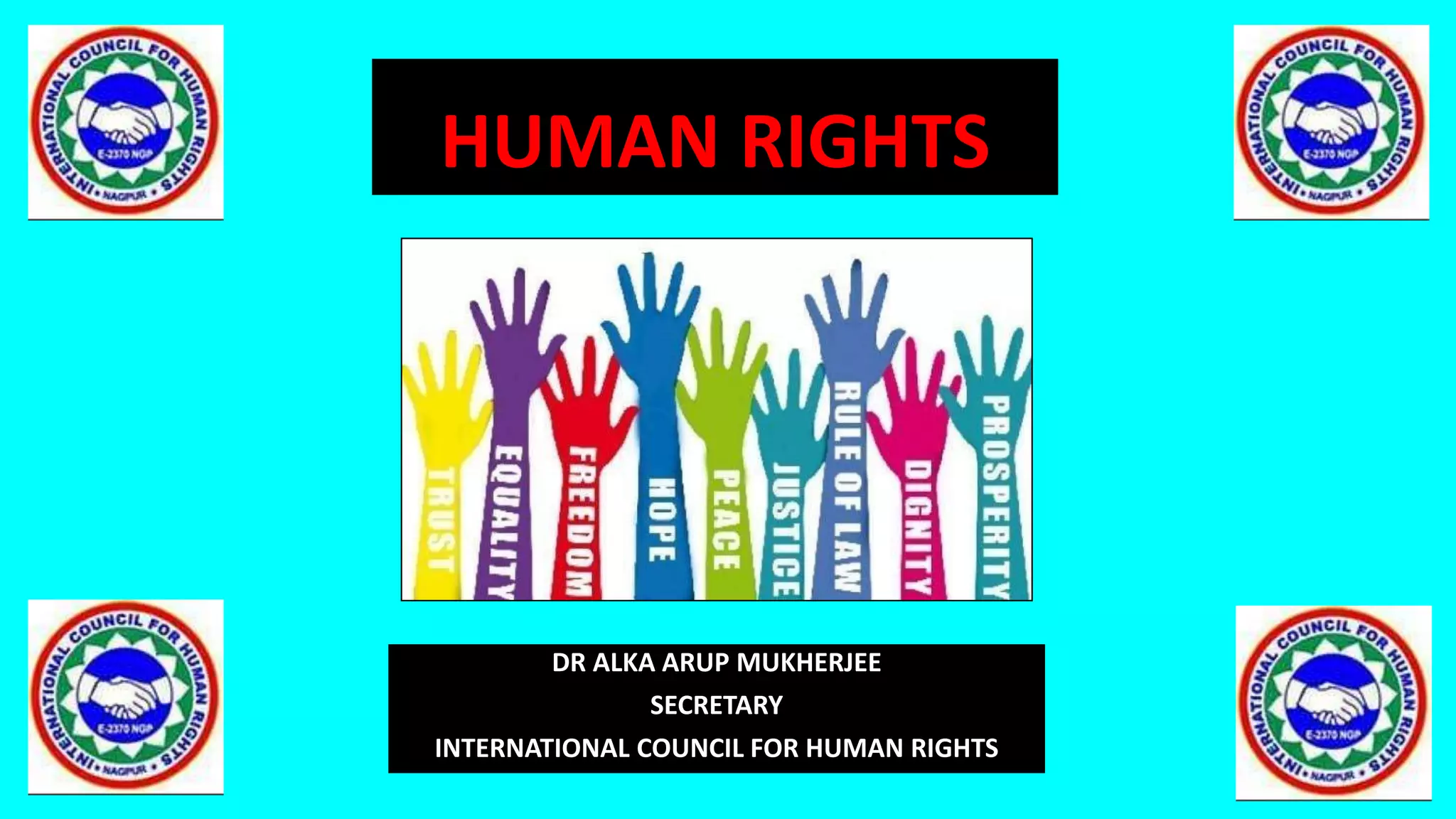 Basic human rights by dr alka arup mukherjee nagpur m.s. india | PPT
