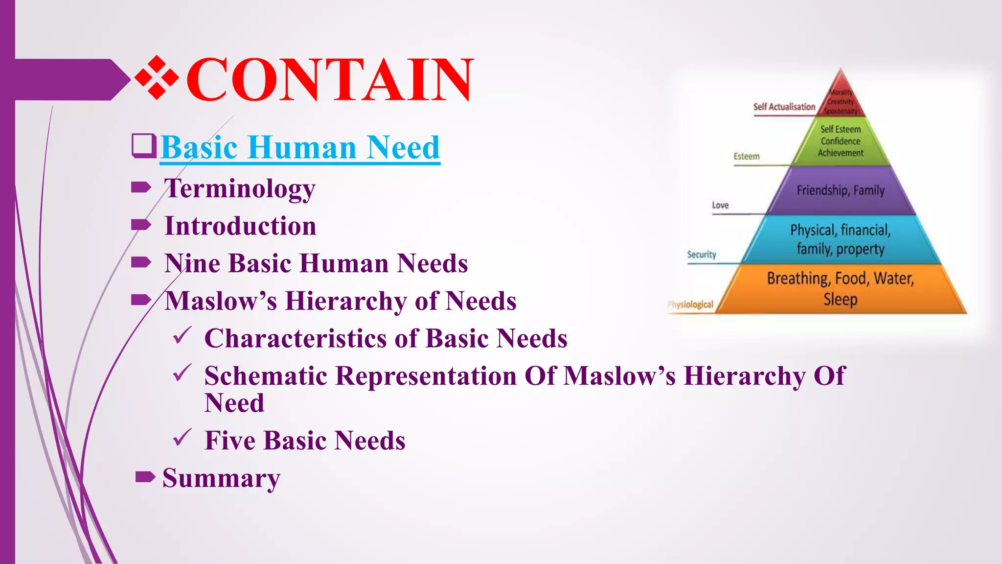 Details in Basic human need | PPTX