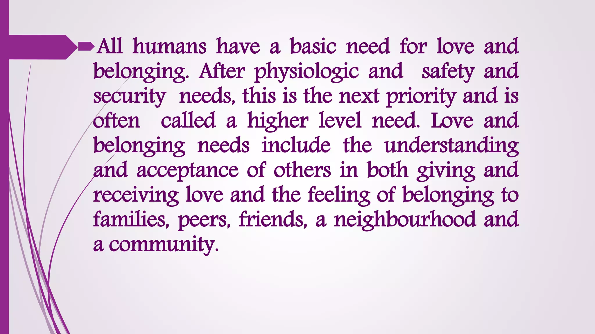 Details in Basic human need | PPTX