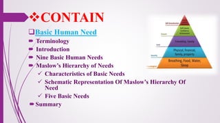 Details in Basic human need | PPTX