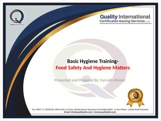basic hygiene for restaurant and food industry | PPTX