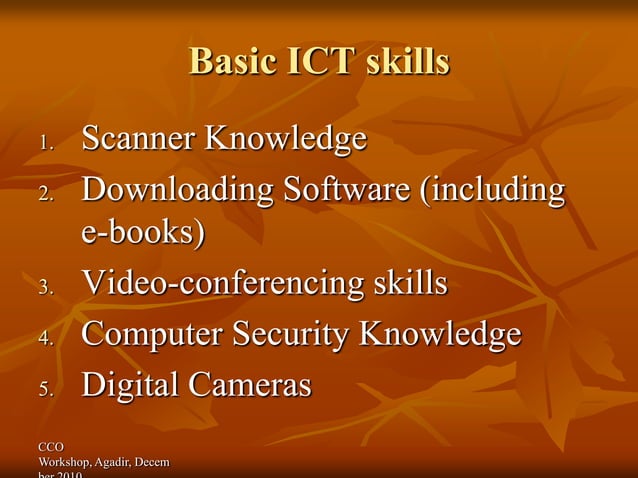 Basic ict skillsccodec10 | PPT