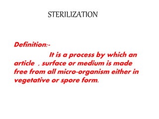 Basic idea of various method of sterilization & cssd vivek chauhan ...