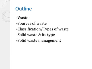 Basic terms of solid waste management | PPTX | Environmental Services ...