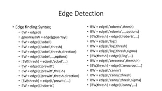 Basic image processing techniques | PPT