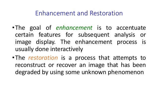 Basic image processing techniques