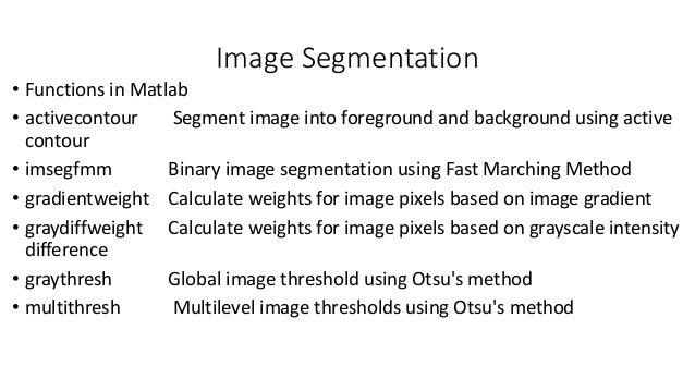 Basic image processing techniques