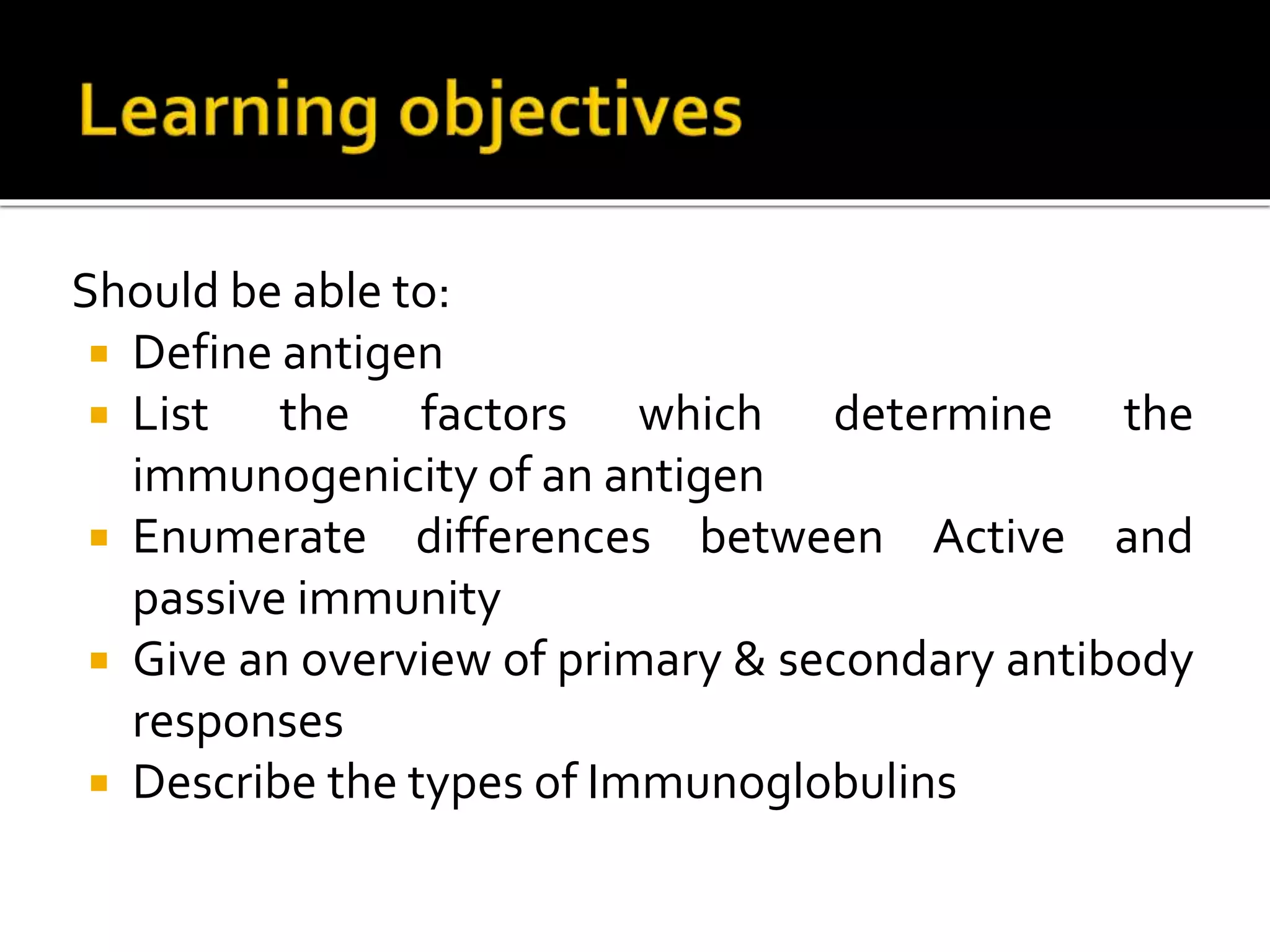 Basic immunology, antigens and antibodies | PPTX