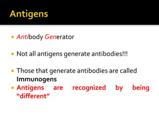 Basic immunology, antigens and antibodies | PPTX