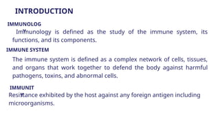 basic immunology immune system immunity acquired and passive | PPTX