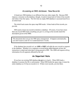 Basic IMS For Applications | DOC