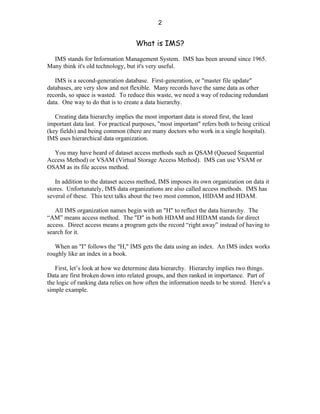 Basic IMS For Applications | DOC | Databases | Computer Software and Applications