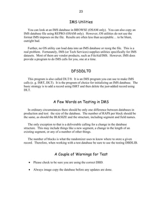 Basic IMS For Applications | DOC | Databases | Computer Software and ...