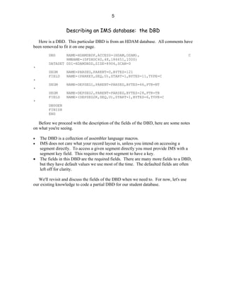 Basic IMS For Applications | DOC | Databases | Computer Software and Applications
