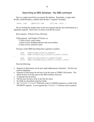 Basic IMS For Applications | DOC | Databases | Computer Software and ...