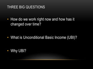 Unconditional Basic Income as the Freedom to Live and Learn | PPTX