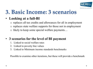 Practicalities of a Basic Income - Micheál Collins (NERI) | PPT