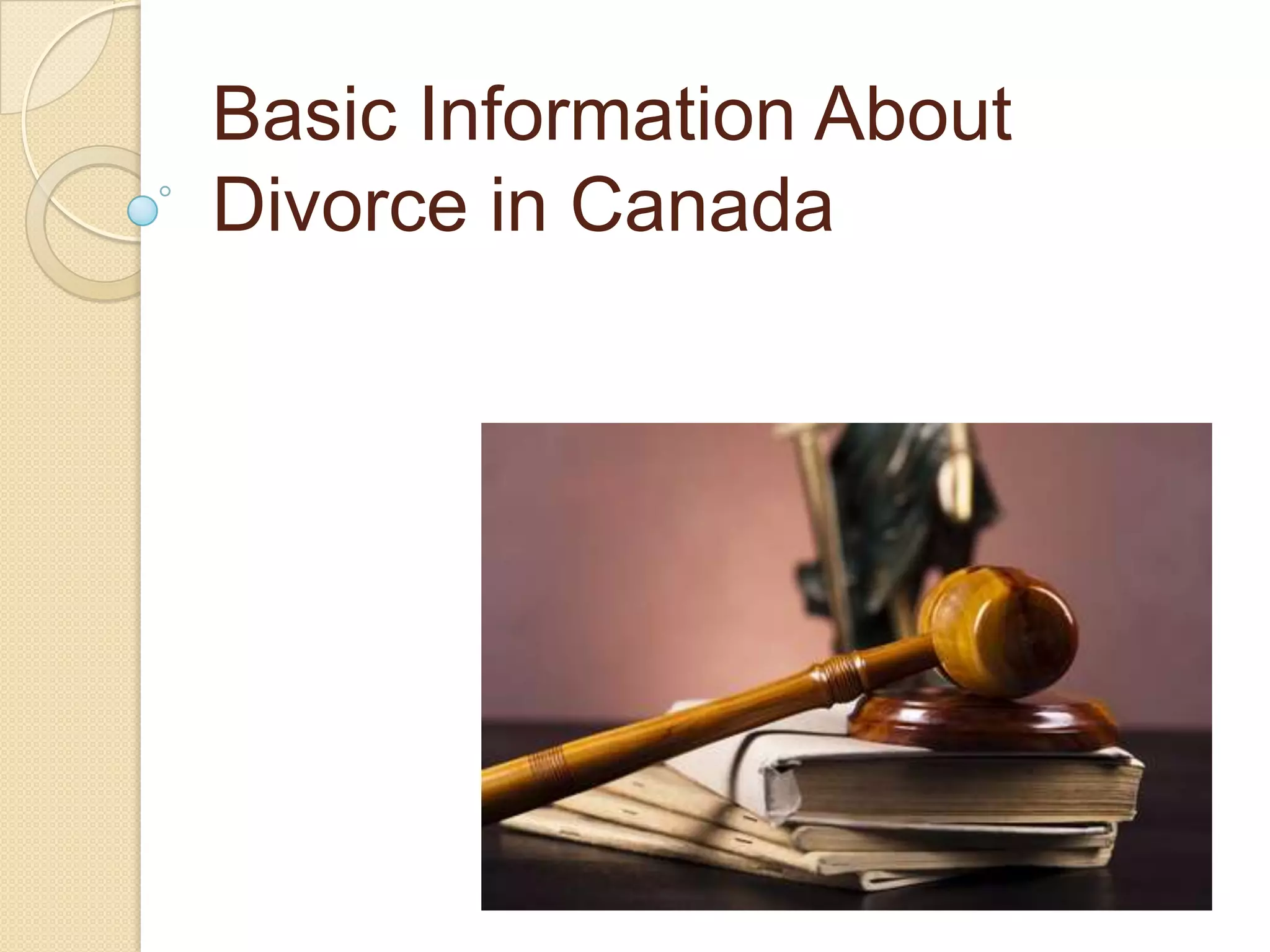 Basic Information About Divorce in Canada | PPT