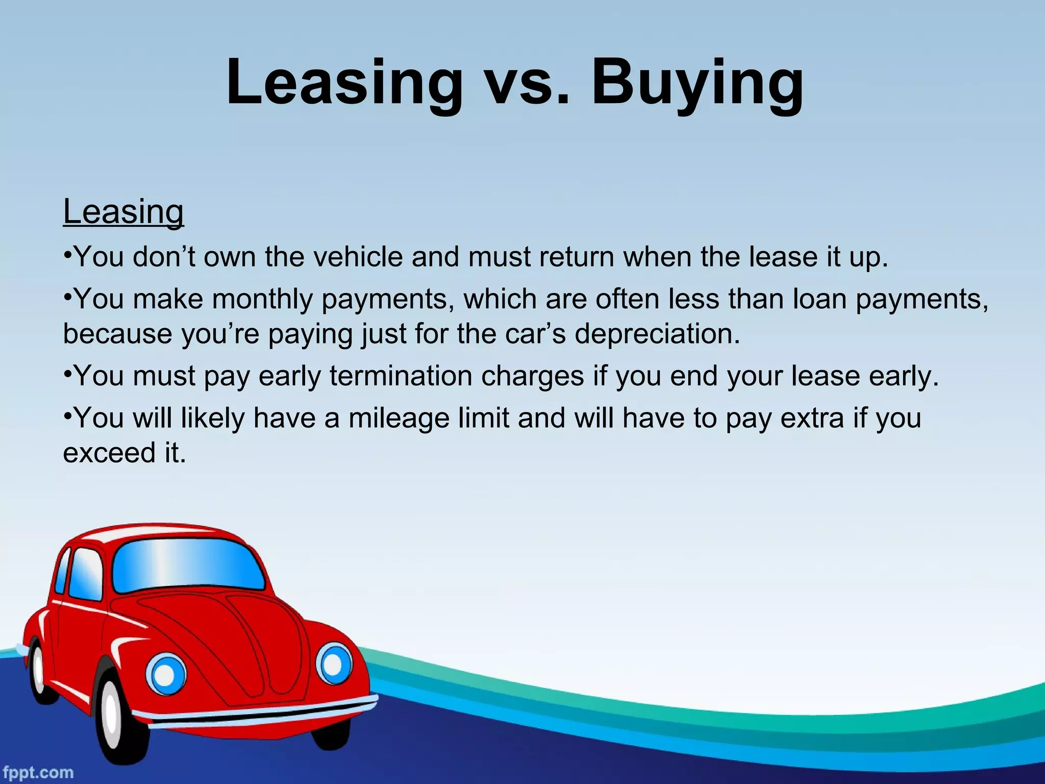 Basic information about leasing a vehicle | PPT