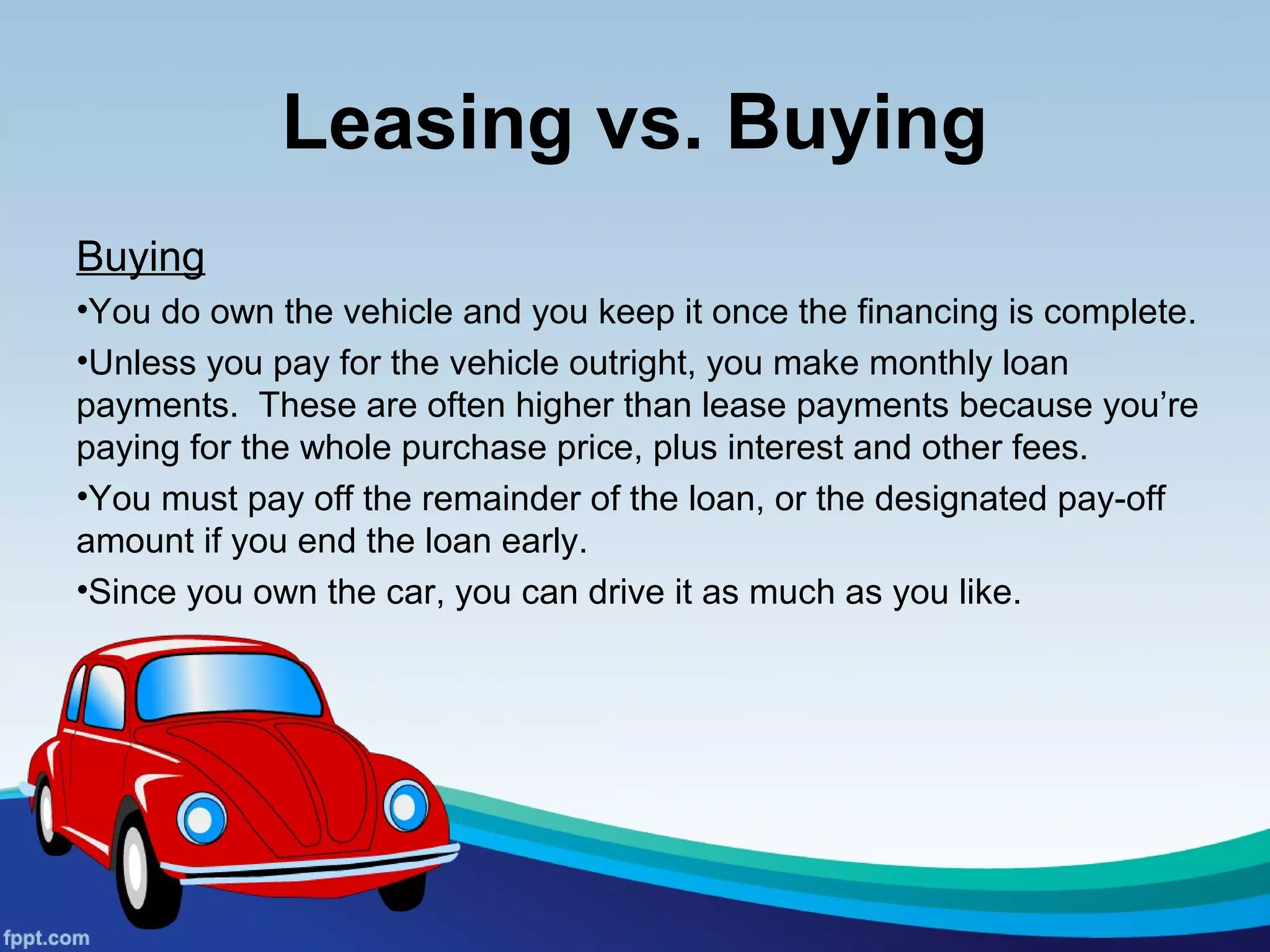 Basic information about leasing a vehicle | PPT