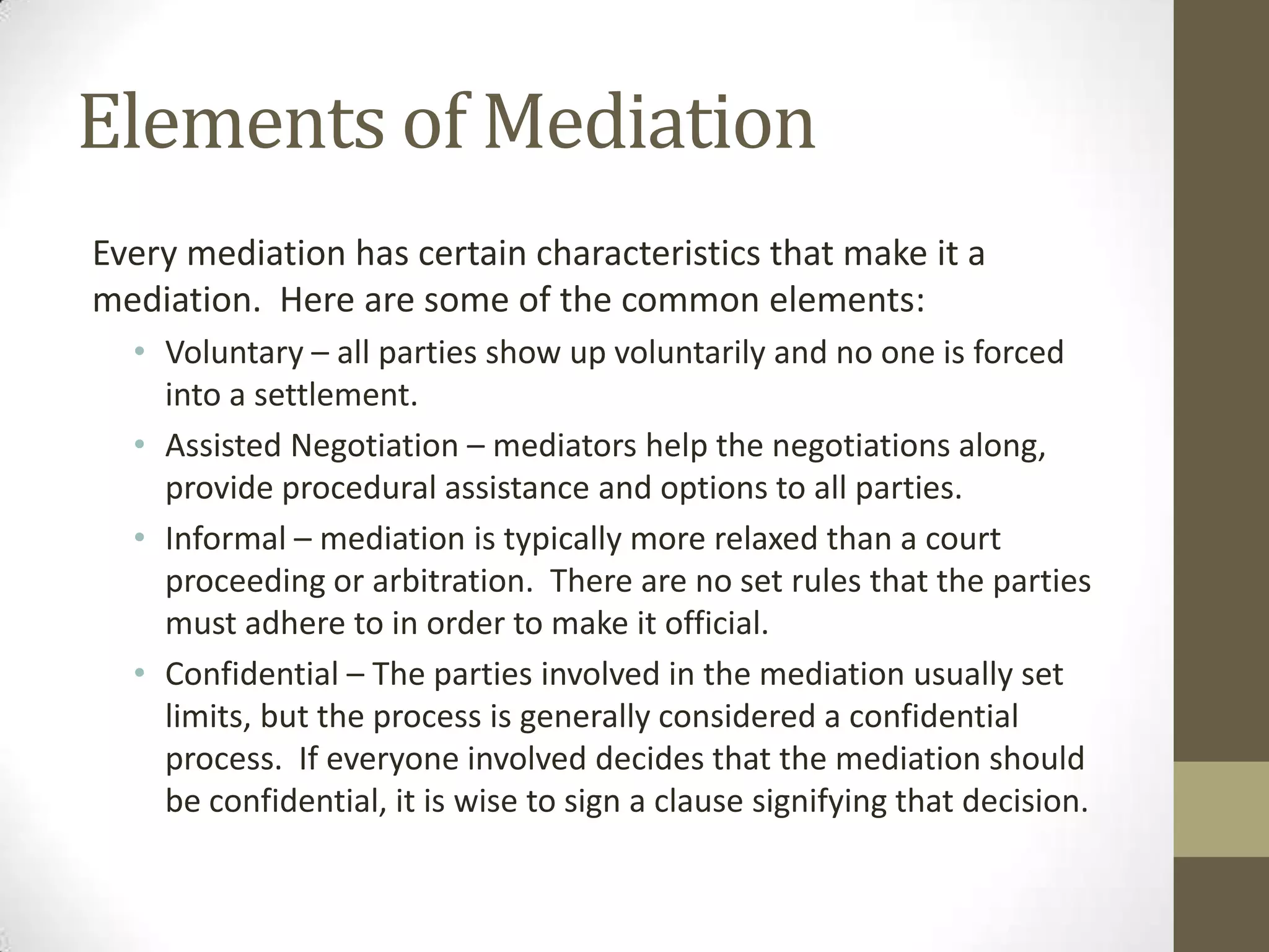 Basic Information About Mediation | PPTX