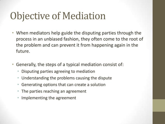 Basic Information About Mediation | PPTX