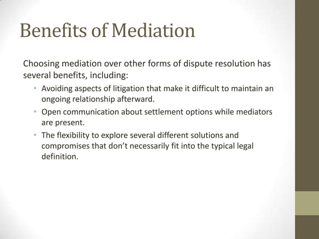 Basic Information About Mediation | PPTX
