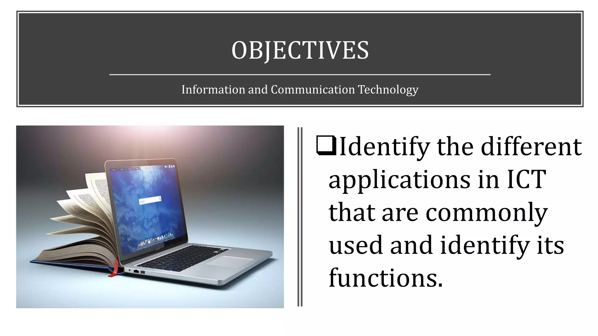 Basic in ICT.pptx | Computer Software and Applications | Computing