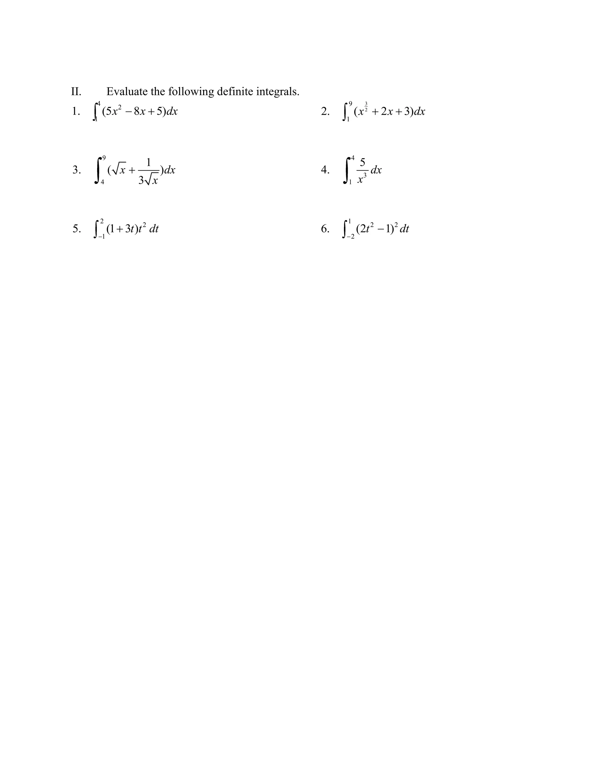 Basic Integration Problems Mathematics Calculus.pdf