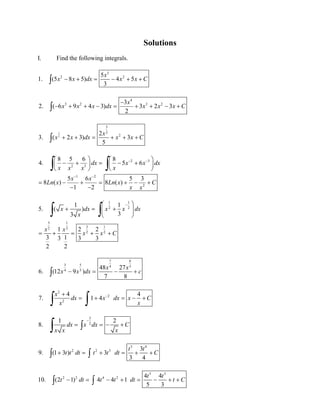 Basic Integration Problems Mathematics Calculus.pdf