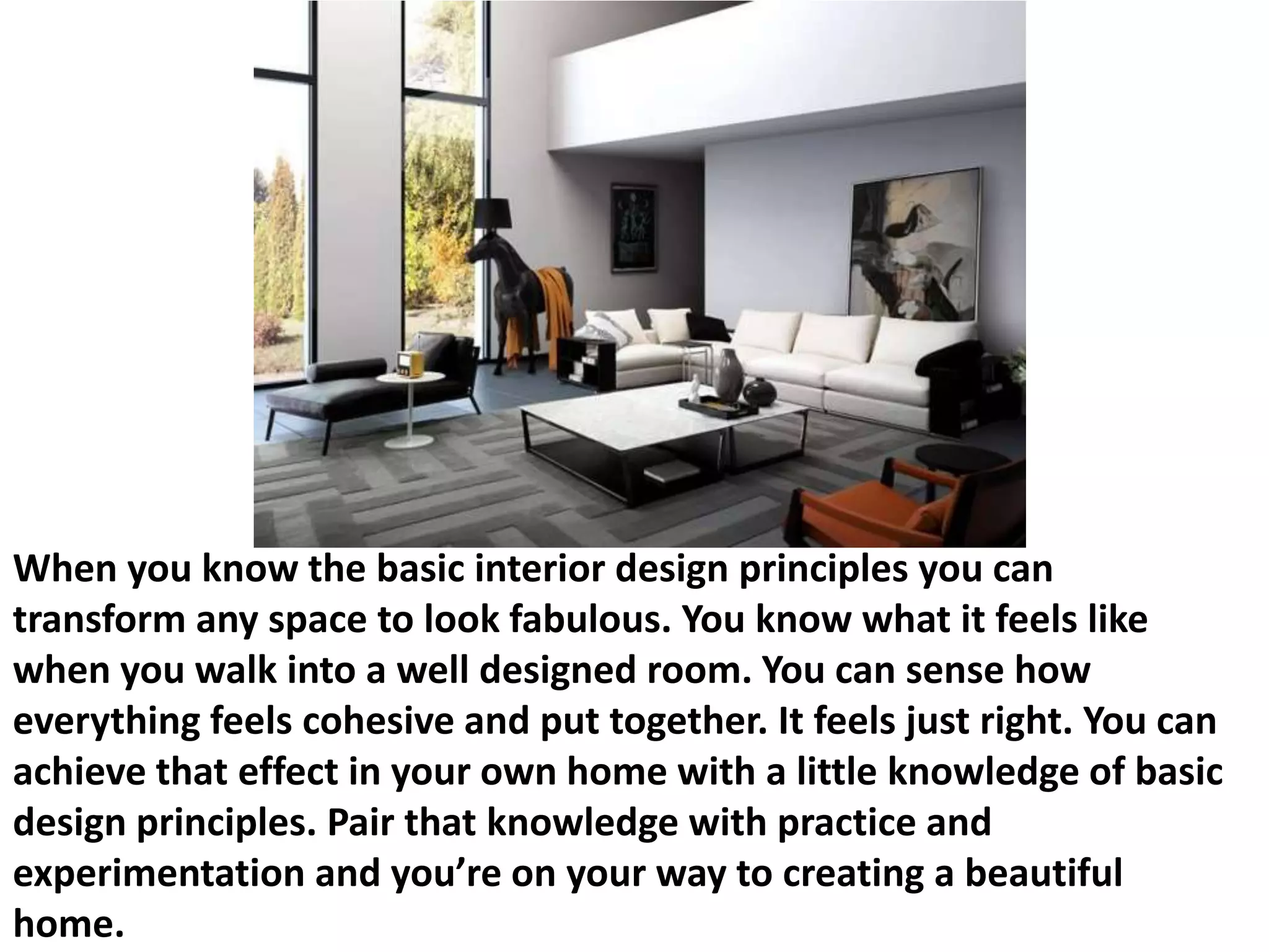 Basic interior design | PPTX