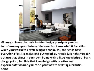 Basic interior design | PPTX
