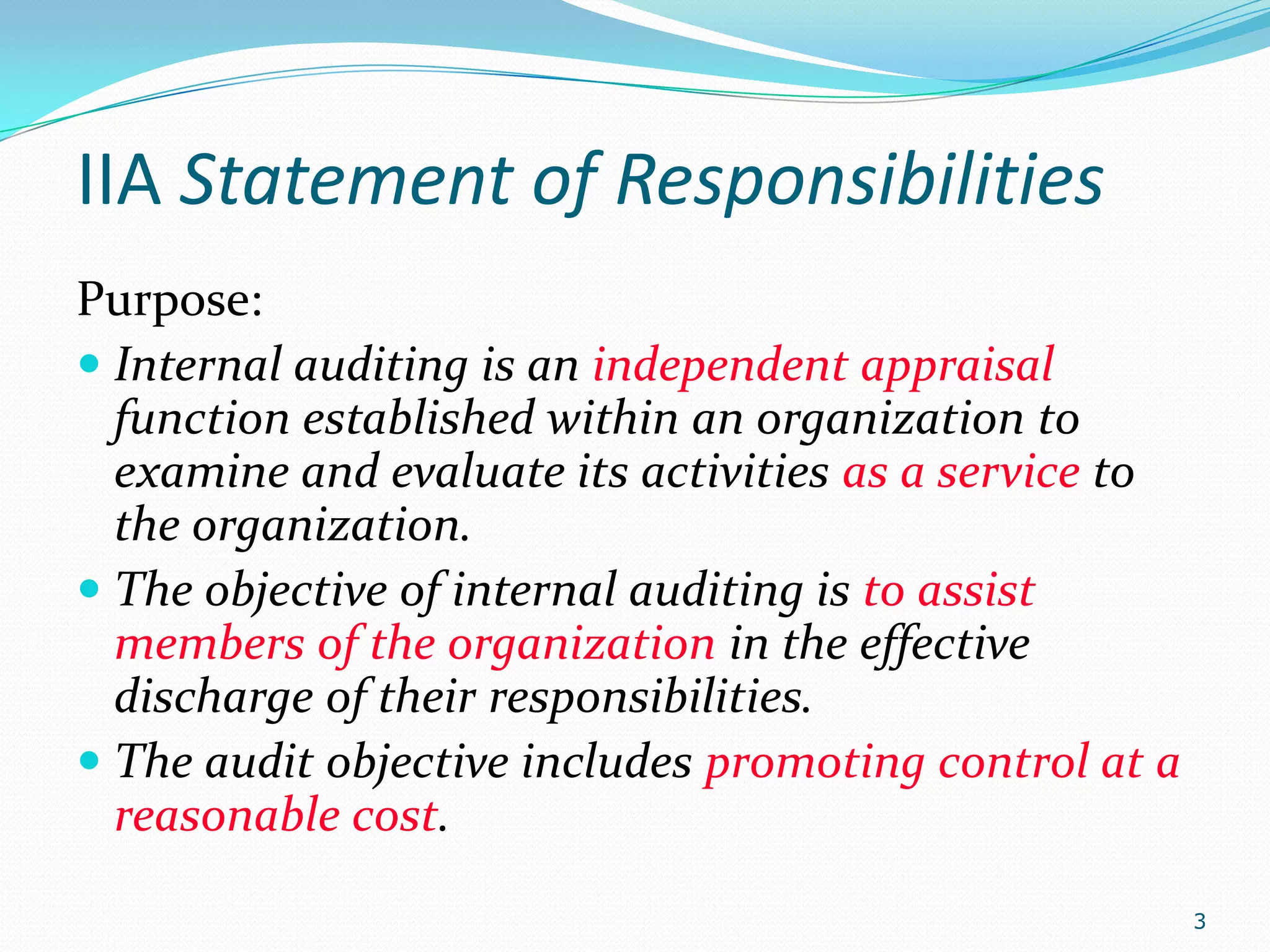 Basic Internal Auditing Presentation | PPTX