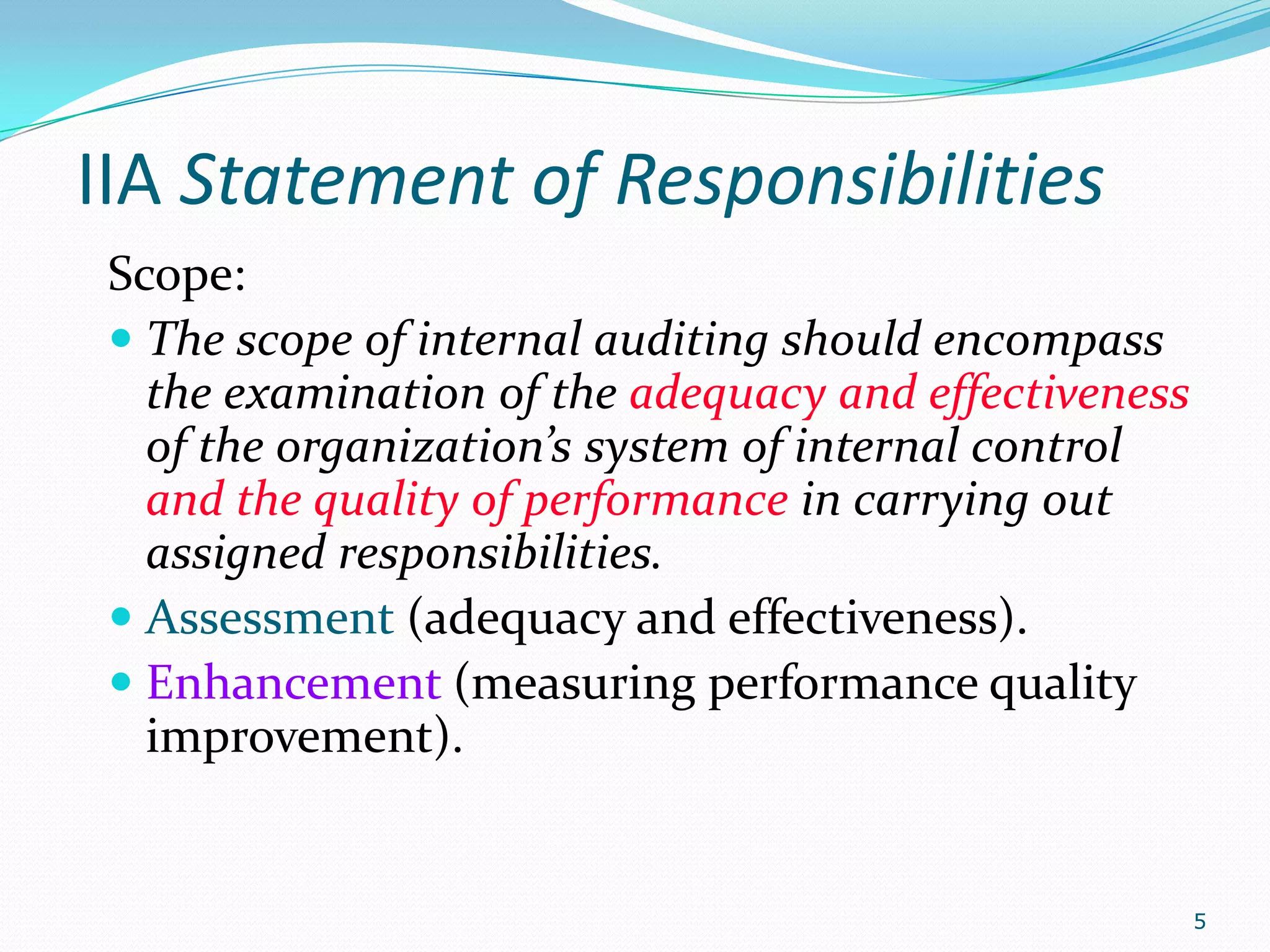 Basic Internal Auditing Presentation | PPTX