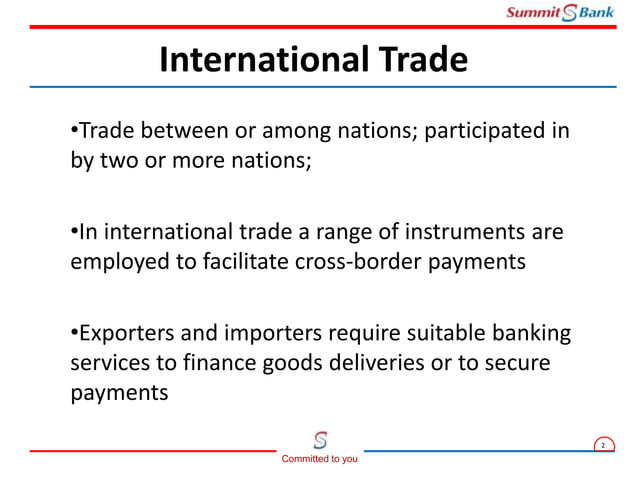 Basics of International Trade Unit 1 | PPT