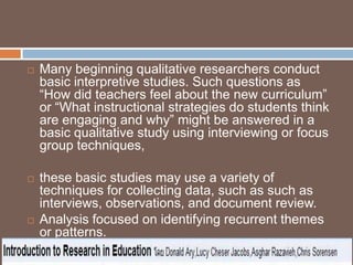Basic interpretive studies | PPTX