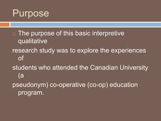 Basic interpretive studies | PPTX