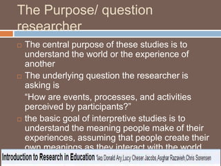 Basic interpretive studies | PPTX