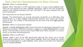 Basic interview question for Ether Channel. | PPTX