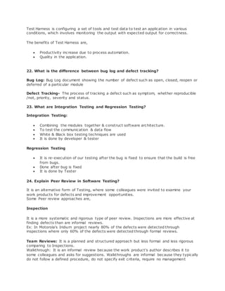 Basic interview questions for manual testing | DOCX