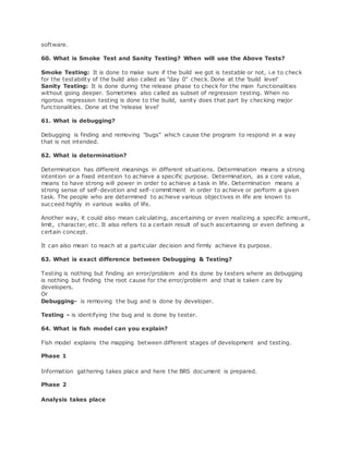 Basic interview questions for manual testing | DOCX