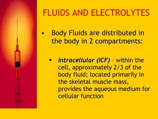 Basic Intravenous Therapy 3: Fluids And Electrolytes, Balance and ...
