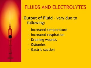 Basic Intravenous Therapy 3: Fluids And Electrolytes, Balance and ...