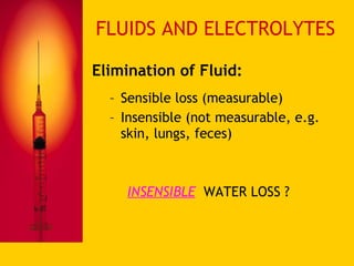 Basic Intravenous Therapy 3: Fluids And Electrolytes, Balance and ...
