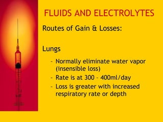 Basic Intravenous Therapy 3: Fluids And Electrolytes, Balance and ...