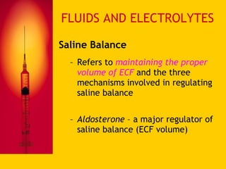 Basic Intravenous Therapy 3: Fluids And Electrolytes, Balance and ...