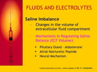 Basic Intravenous Therapy 3: Fluids And Electrolytes, Balance and ...