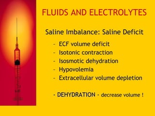 Basic Intravenous Therapy 3: Fluids And Electrolytes, Balance and ...